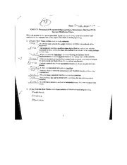 CSE 17 Midterm Two Name CSE 17 Structured Programming And Data Structures Spring 2015 Second