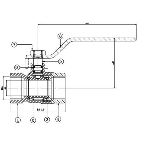 Gm132 Gun Metal Bronze Full Bore Ball Valve Class 150 Screwed