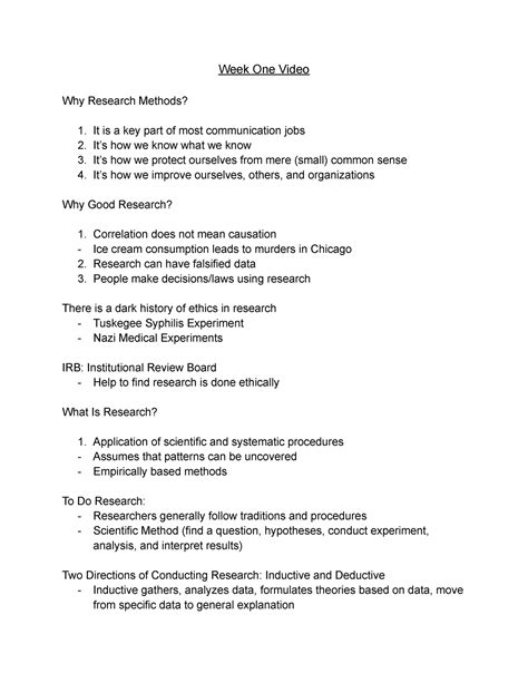 Research Methods Quantitative Videos And Lectures Week One Video Why Research Methods It Is