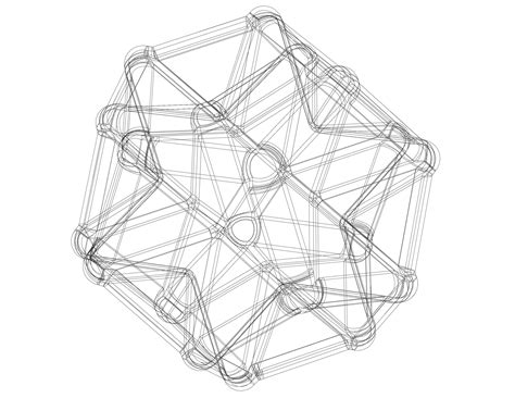 Wireframe Shape Excavated Dodecahedron 3d Print Model By Mranycad
