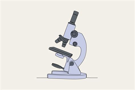 Color Illustration Of A Monocular Microscope 28116944 Vector Art At