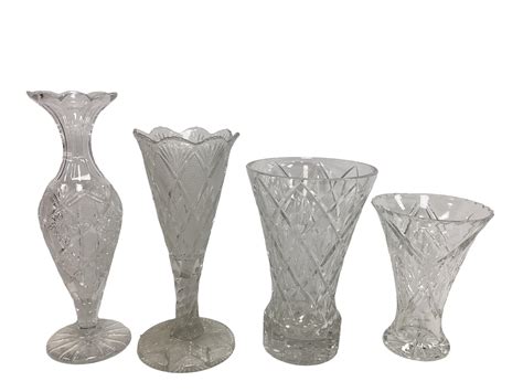Lot Clear Glass Vases