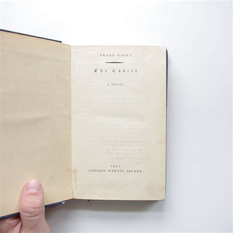 The Castle Franz Kafka First Edition 1930 London Martin Etsy