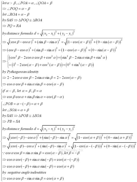 Pythagorean Identities Pythagorean Conjugates Angles Sum And