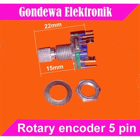 Jual Rotary Encoder 5 Pin Potensio Digital 15mm Ec11 Shopee Indonesia