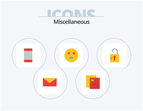 Miscellaneous Flat Icon Pack 5 Icon Design Babe Cell Study Babe 19211692 Vector Art At