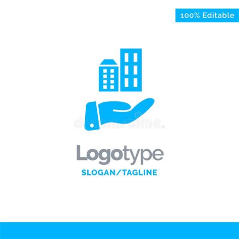 Architecture Business Modern Sustainable Blue Solid Logo Template