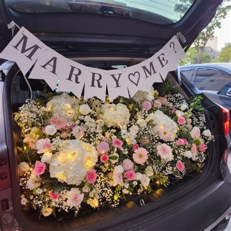 프로포즈 고민이시라면 트렁크프로포즈 해보세요😍 예쁜꽃포항꽃누리에서 작업해드려요 네이버 블로그