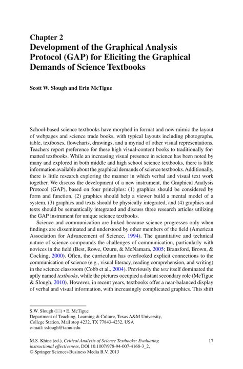 Pdf Development Of The Graphical Analysis Protocol Gap For