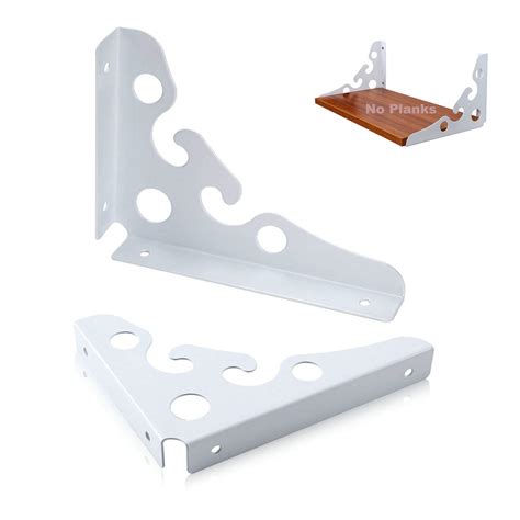 Ganfanren Shelf Bracket Rustic Shelf Brackets Triangle Shelving Brackets White Desertcart