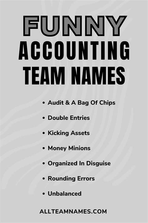 159 Funny Accounting Team Names For Work And Office Events