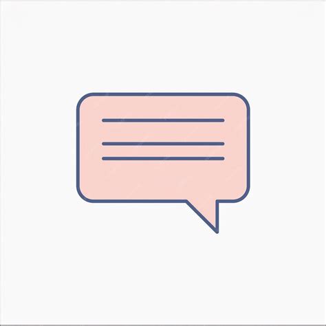 Premium Vector Simple Minimal Chat Bubble Icon