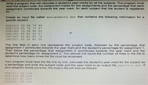 Write A Program That Will Calculate A Students Year