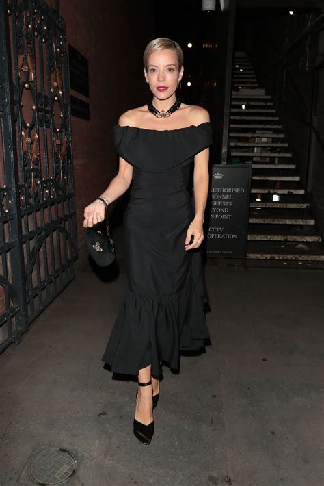 Lily Allen Oozes Glamour In Daring Yellow Cut Out Dress After The