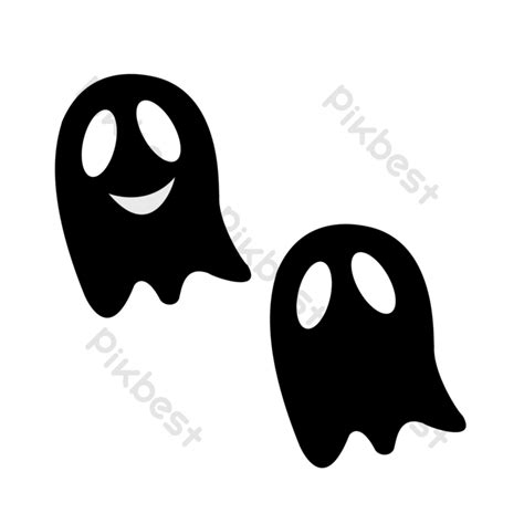 Halloween Cute Black Ghost Silhouette For Spooky Designs Png Images