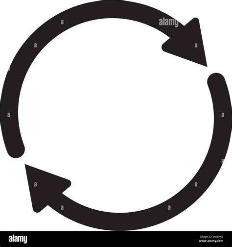 Cyclic Rotation Recycling Repeat Renewal Flat Vector Icon