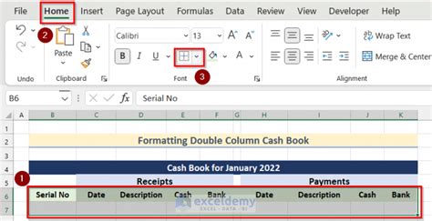 How To Format Double Column Cash Book In Excel Exceldemy