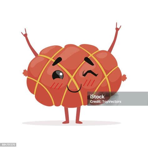 Net 보여주는 바위 손 로그인의 훈제 돼지고기 햄 손으로 만화 캐릭터 서 웃 고 고기 음식 제품입니다 평면 벡터 일러스트 레이 션 고기에 대한 스톡 벡터 아트 및 기타