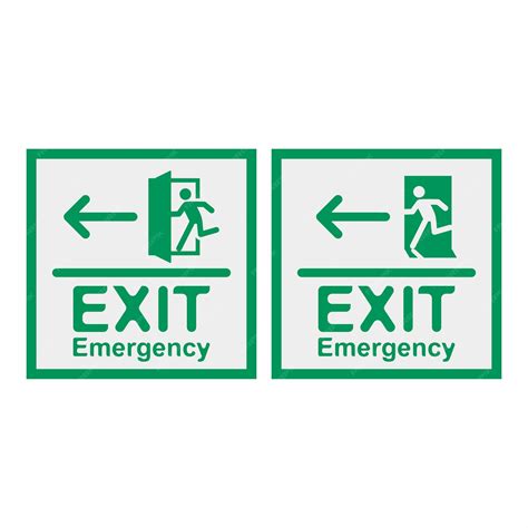 Набор знаков аварийного выхода Премиум векторы