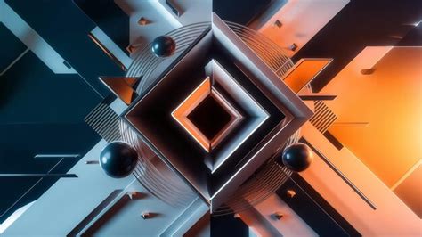 Premium Photo 3d Rendering Abstract Background With Geometric Shapes Modern Graphic Design