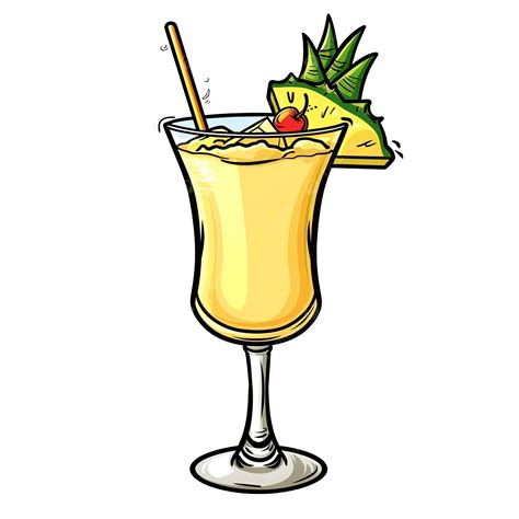 피나 콜라다 칵테일 만화 피나 콜라다 칵테일 Png 일러스트 및 이미지 에 대한 무료 다운로드 Pngtree
