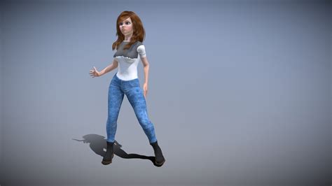 Beautiful Girl Animated Buy Royalty Free 3d Model By Bilal Creation