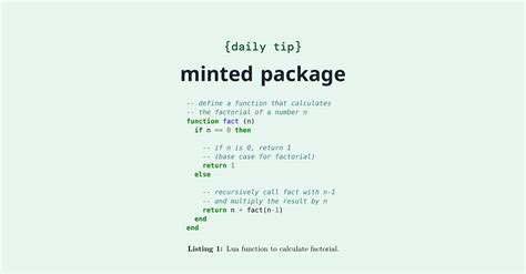 Overleaf The Minted Package Offers A Powerful Way To Format And Highlight Programming Language