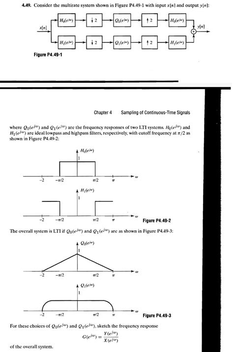 Solved 449 Consider The Multirate System Shown In Figure