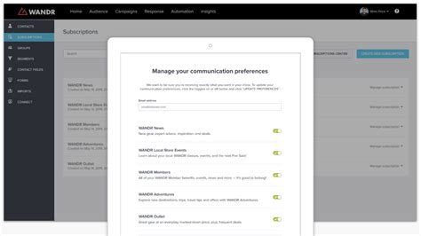 Subscriptions Email Marketing Features Emma