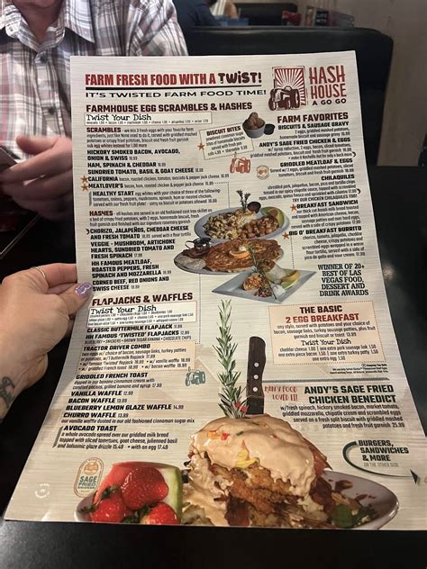 Menu At Hash House A Go Go Restaurant Las Vegas 1 S Main St