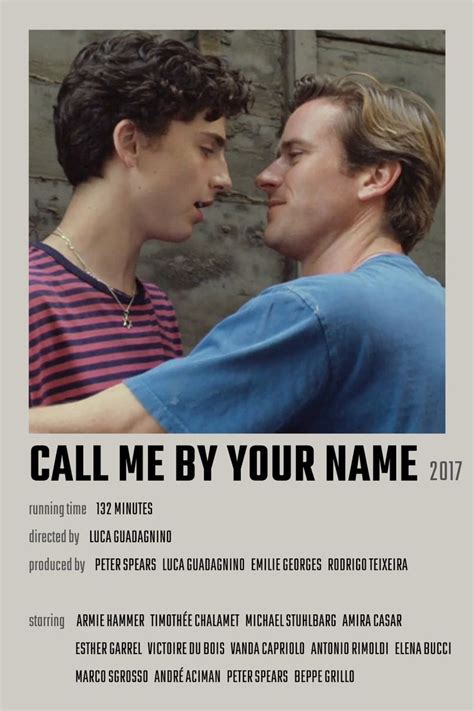 Call Me By Your Name Cinema Film