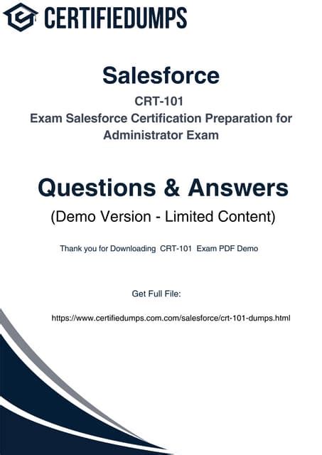 Salesforce Crt 101 Administrator Exam Dumps Updated 2025 Practice Questions Pdf