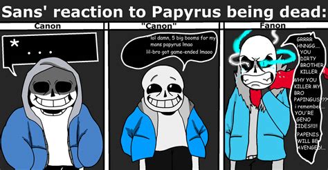 Sans Reaction To Papyrus Death Undertale Meme By Rip2uall On Deviantart
