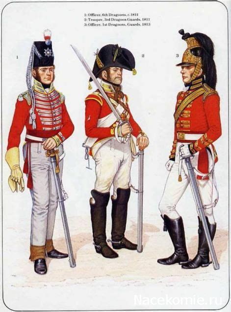 1officer 6th Dragoons1811 2trooper 3rd Dragoon Guards 1811 3