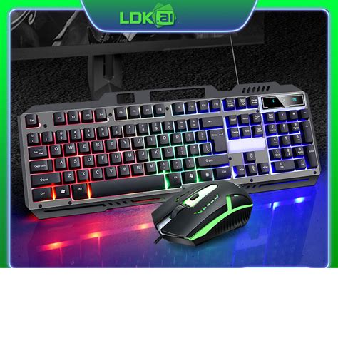 LDKAI Gaming Keyboard LED With Mouse 828 Black JakartaNotebook Com