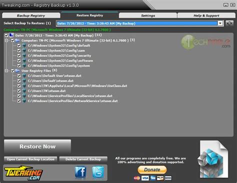 Tweaking Com Registry Backup Backup And Restore The Windows Registry