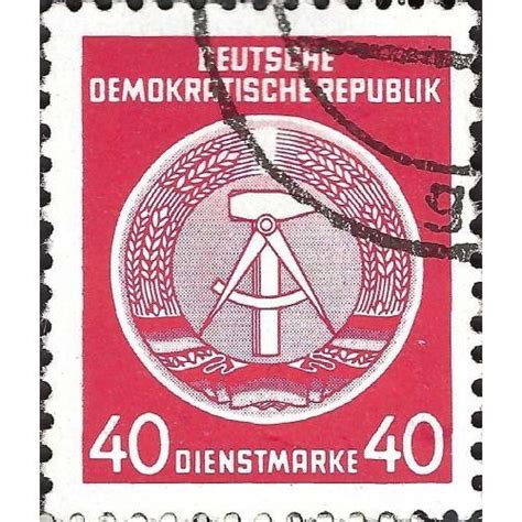 Ddr Offiicial Hammer And Compass Red 1954 40pf 3 On Ebid United Ddr Offiicial Hammer And Compass Red 1954 40pf 3 On Ebid United