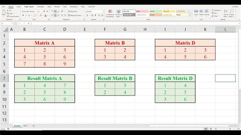 Transpose Of A Matrix In Excel Transposing A Matrix In Excel Youtube