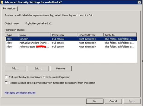 Cant Edit Permissions Even Though I Have Full Permissions Windows Spiceworks Community