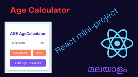 How To Create An Age Calculator In React React Mini Project Youtube