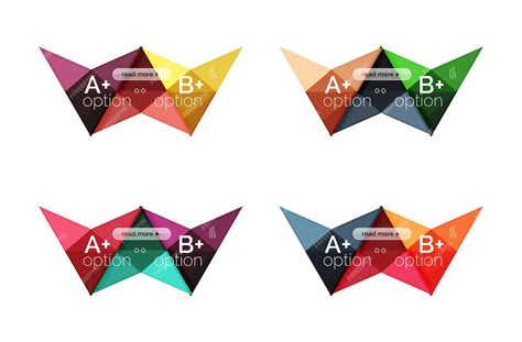 Premium Vector Colorful Vector Option Banner Arrow Templates Infographic Backgrounds Set For