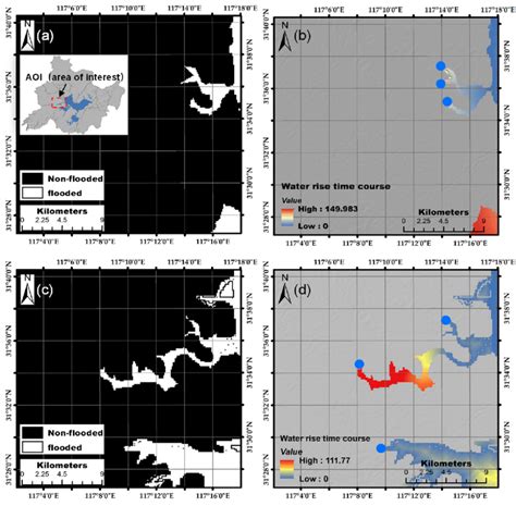 Example Of Flood Binary Map A And Corresponding Water Rise Time