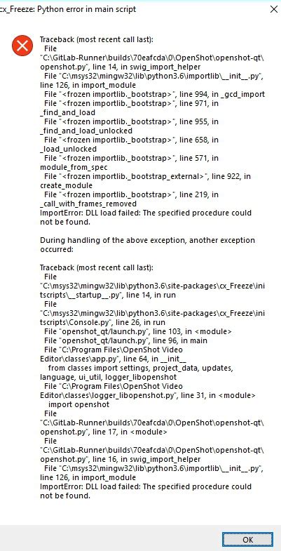 Error In Python Script When I Start Up Openshot · Issue 2748 · Openshotopenshot Qt · Github