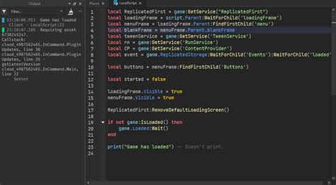 Local Script Stuck On Gameloadedwait Scripting Support
