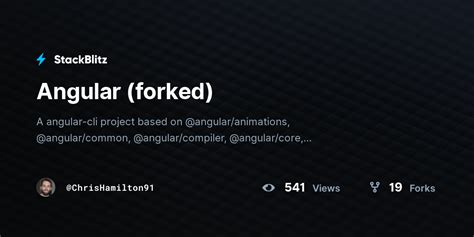 Angular Forked Stackblitz