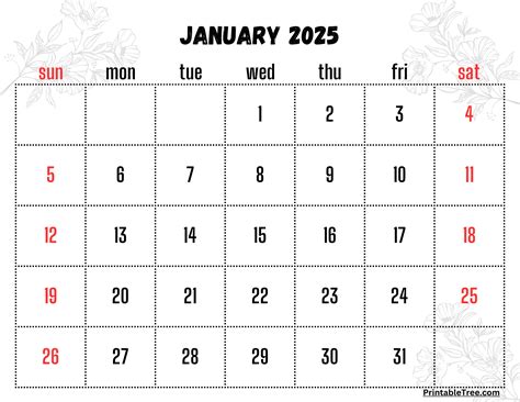 Blank Calendar January 2025 Pdf Full Ainsley Blakes