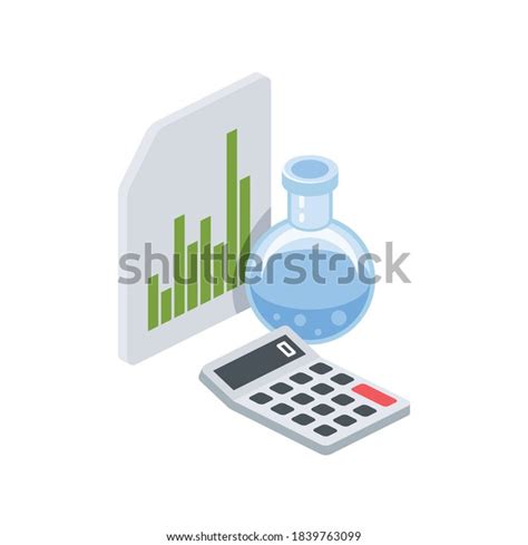 Document Chart Experiments Flask Calculator Vector Stock Vector