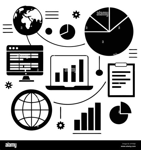 Global Data Analysis And Insights Vector Illustration For Business
