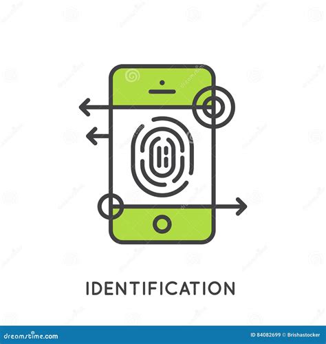 Fingerprint Touch Pointer Icon Vector Graphic Set Flat Finger Thumb Print Id Click Symbol