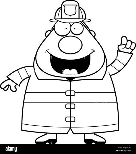Coloring Fireman Clipart Black And White 836 Fireman Drawing Stock